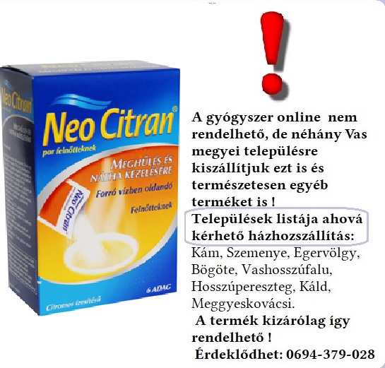 Neo Citran por felnőtteknek 6x * - ARCANUM GYÓGYSZERTÁR ÉS WEBPATIKA ...